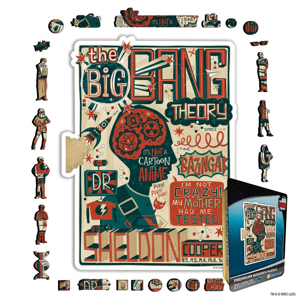 Le monde de Sheldon - Puzzle en bois – Craft Hub FR