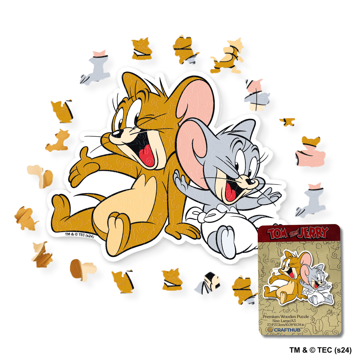 Puzzle en bois Jerry et Tuffy – Craft Hub FR