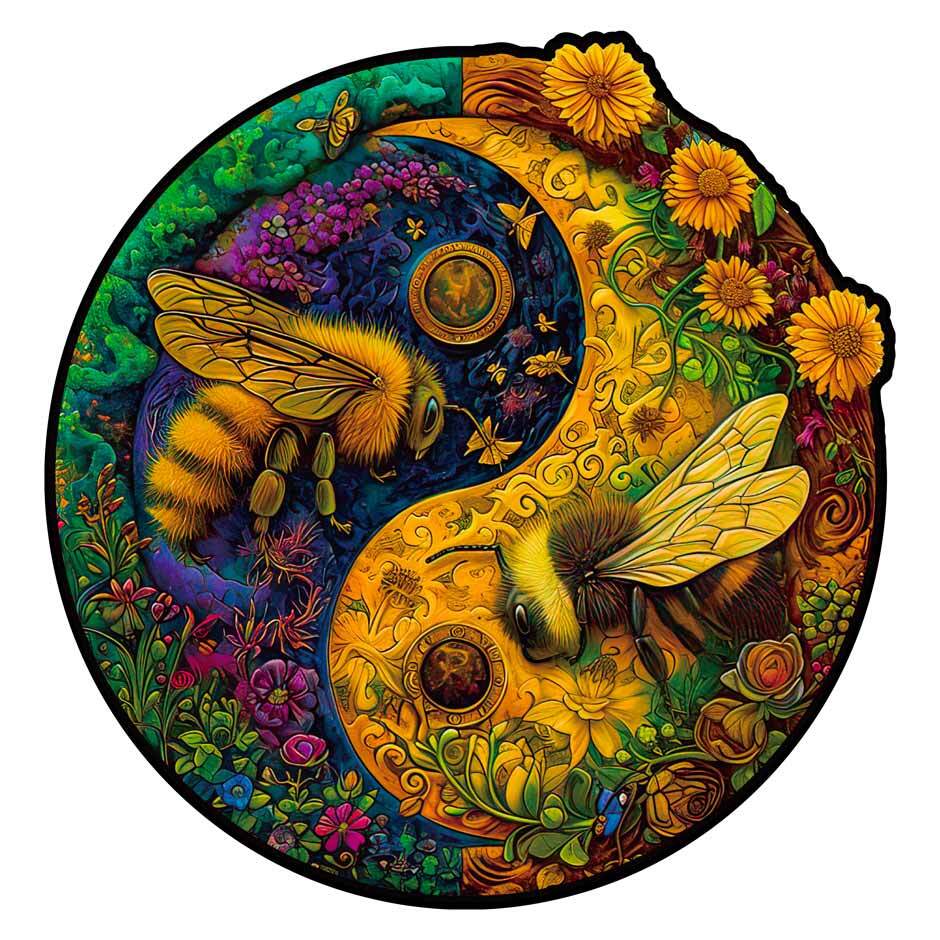 Abeilles pollinisatrices Yin-Yang - Puzzle – Craft Hub FR
