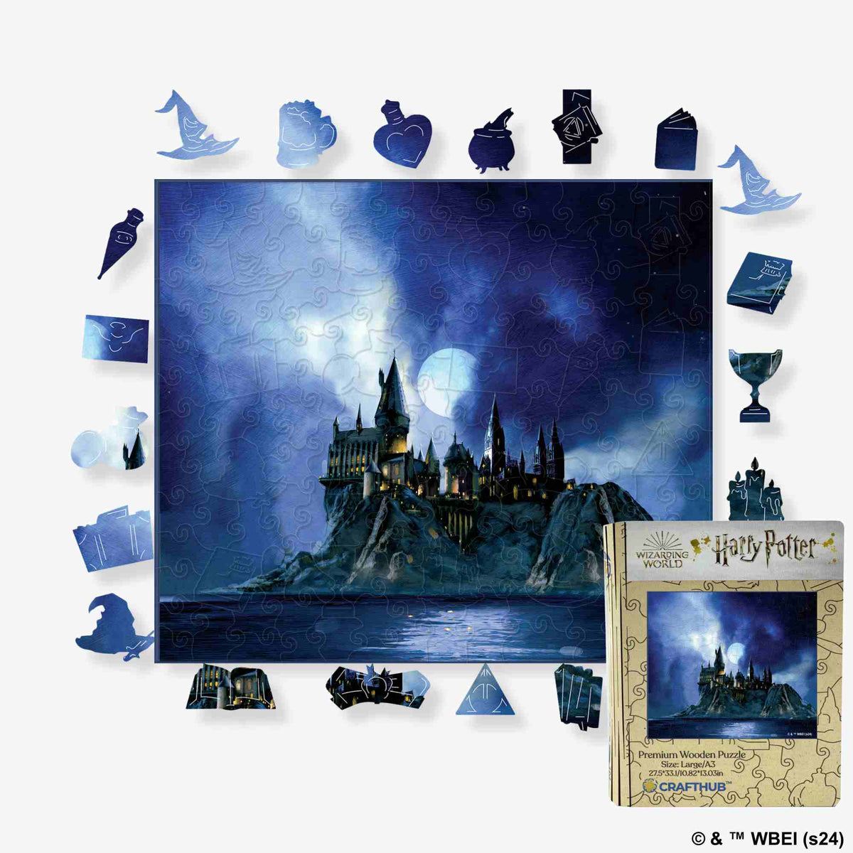 Harry Potter - Starry Hogwarts Castle Wooden Jigsaw Puzzle – Craft Hub FR